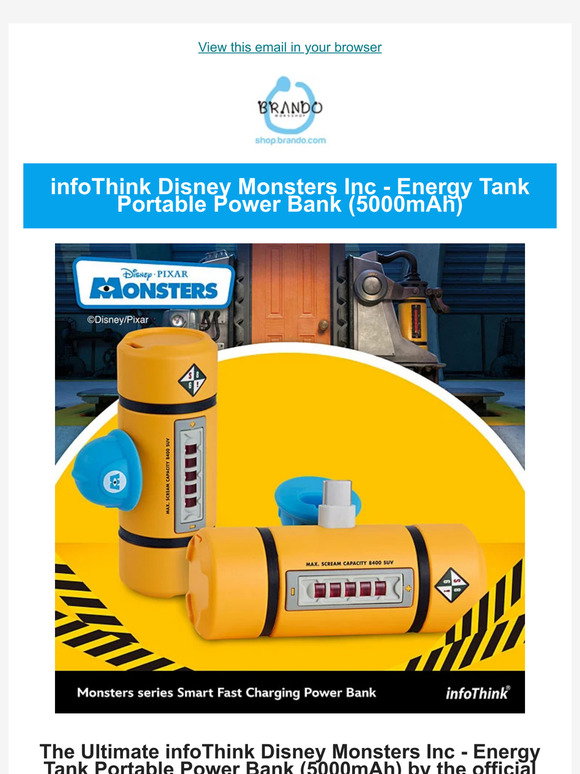 Brando: infoThink Disney Monsters Inc - Energy Tank Portable Power Bank ...