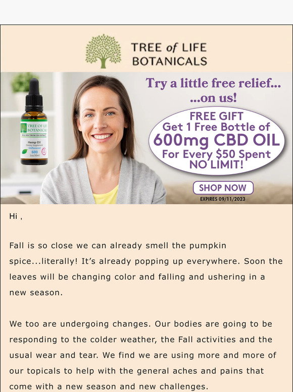 Tree of Life Botanicals: FREE 600mg Dropper With $50 Purchase! | Milled