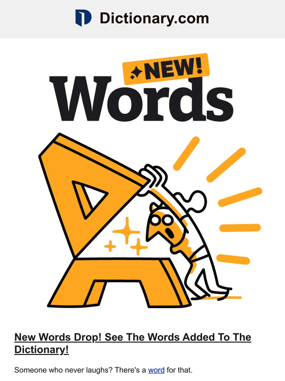 Dictionary.com: 🚨 New Words Drop! Yep, _ _ _ _ Is Now In The Dictionary ...