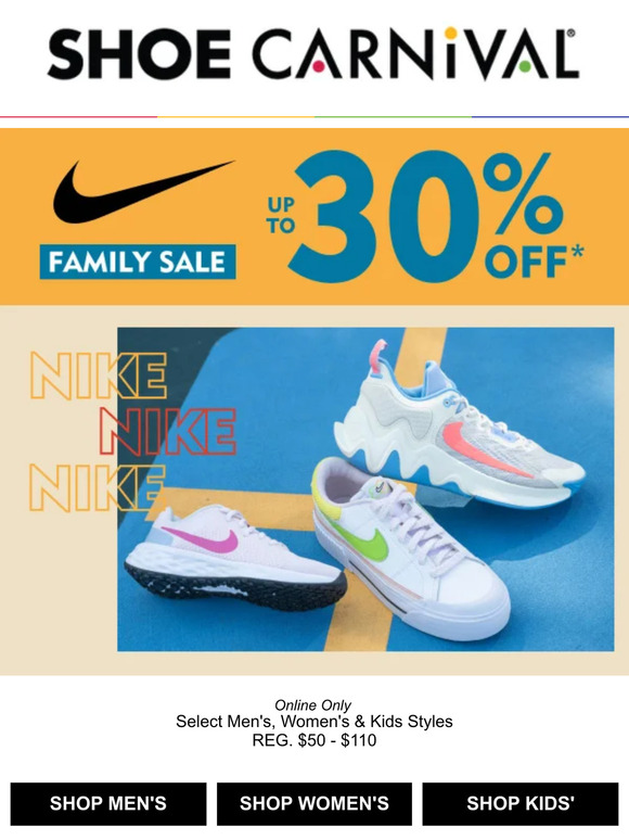 Shoe Carnival: Nike up to 30% off is calling your name 👀 | Milled