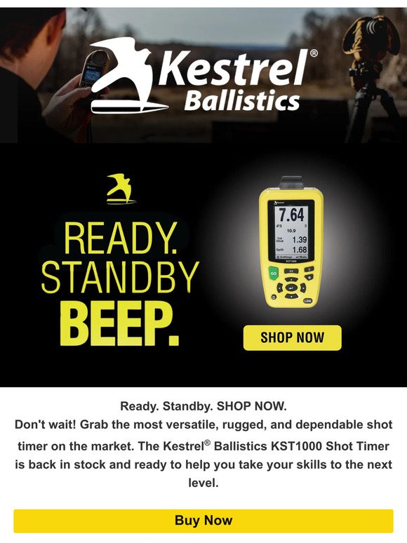 Kestrel Ballistics: Ready. Standby. SHOP NOW! | The KST1000 Shot Timer ...