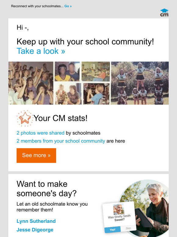 Classmates: See what you may have missed at Classmates.com! | Milled