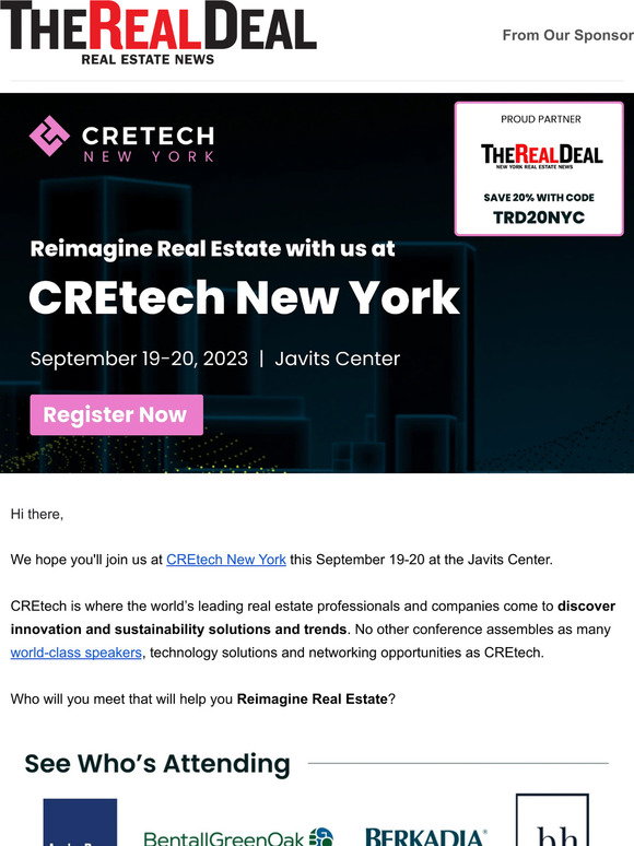 The Real Deal: Reimagine Real Estate with us at CREtech New York | Milled