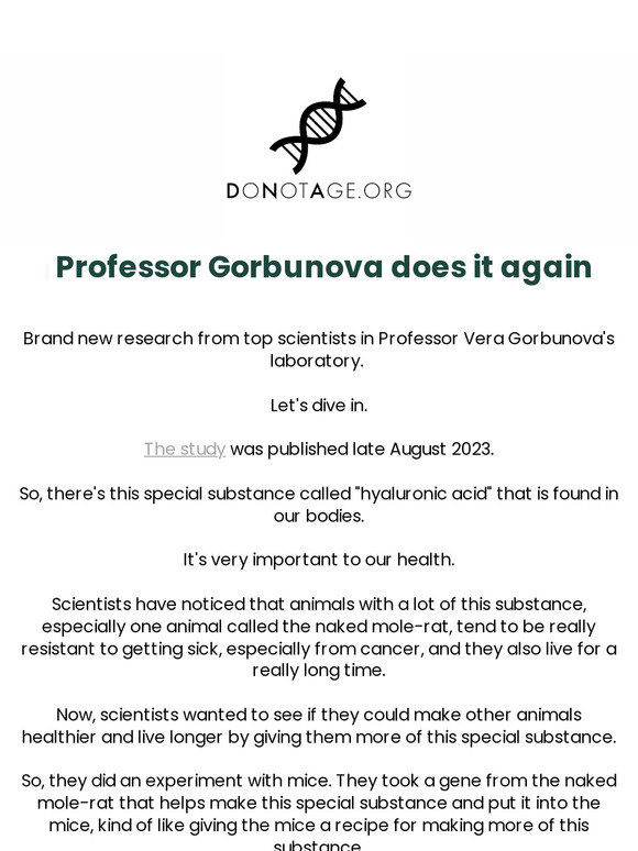 Do Not Age: Brand-new, breakthrough scientific study — | Milled