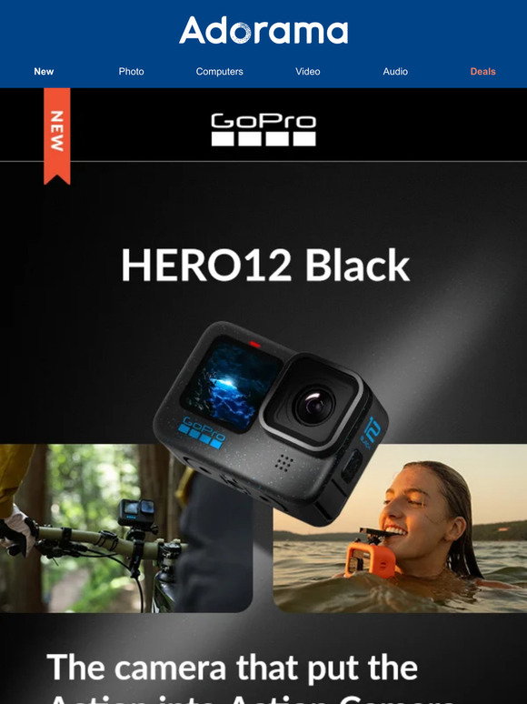 Adorama: New GoPro HERO12 Black Action Camera: Ready to capture land ...