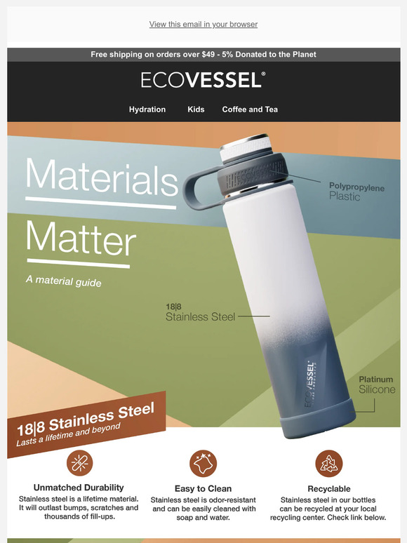 Eco Vessel: Materials Matter ♻️ Safe & Sustainable | Milled