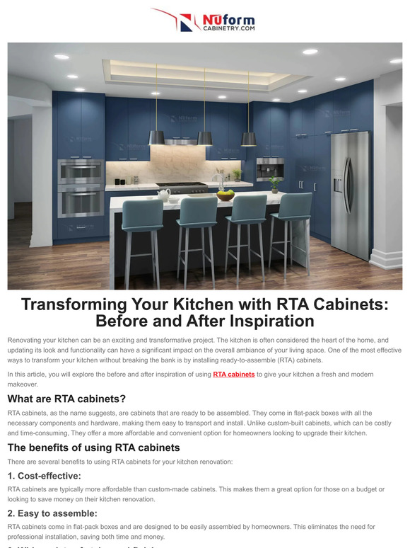 Nuform Cabinetry: Transforming Your Kitchen with RTA Cabinets: Before ...