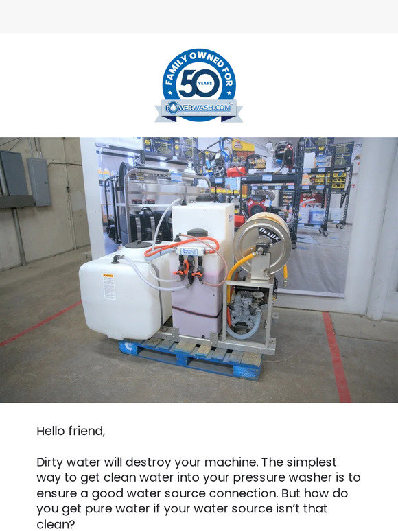 PowerWash: How to Get Clean Water for Your Machine | Milled