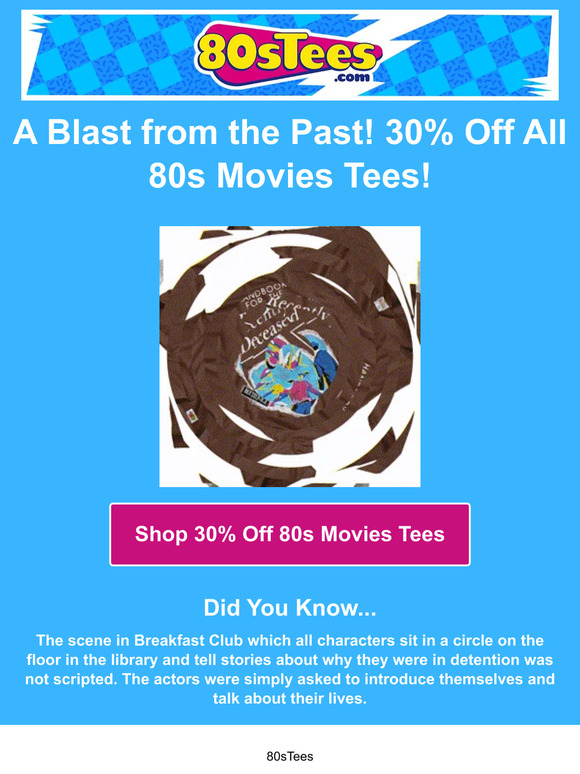 80sTees: 80s Movie Mania: Tees for All Your Favorite Films! | Milled