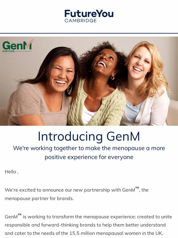 FutureYou: We’re thrilled to announce our new partnership with GenM ...