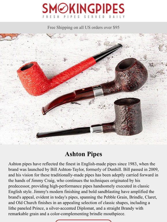 Smokingpipes: Ashton Pipes | Craggy & Extremely Detailed Sandblasted ...