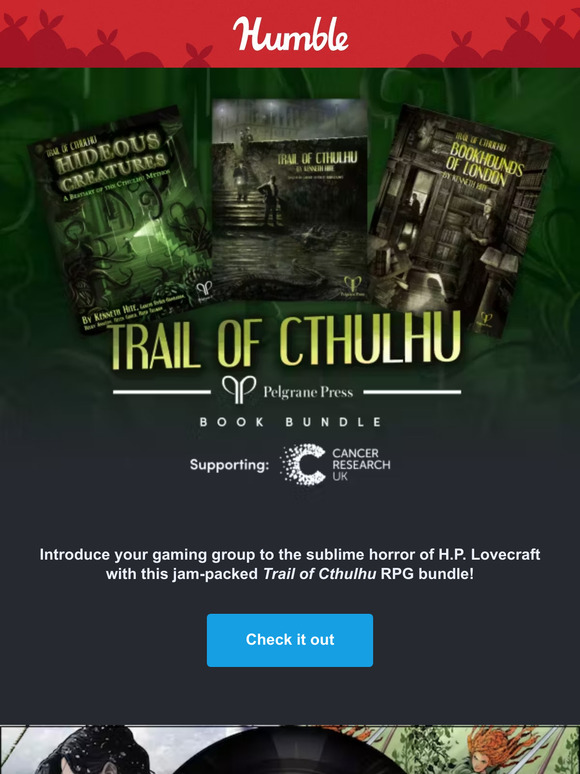 Humble Bundle: Get Trail of Cthulhu and 20+ sourcebooks, modules, and ...