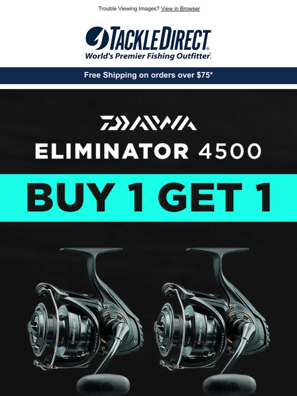 Tackle Direct: BOGO FREE Daiwa Eliminator 4500 | Milled