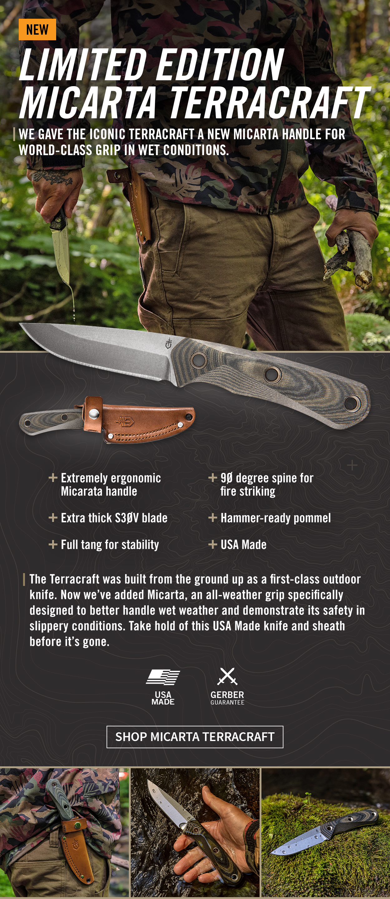 Gerber Gear: New: Micarta Terracraft. | Milled