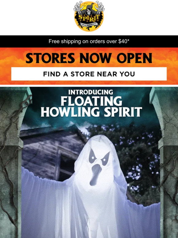 Spirit Halloween: 👻 NEW animatronic: Floating Howling Spirit | Milled