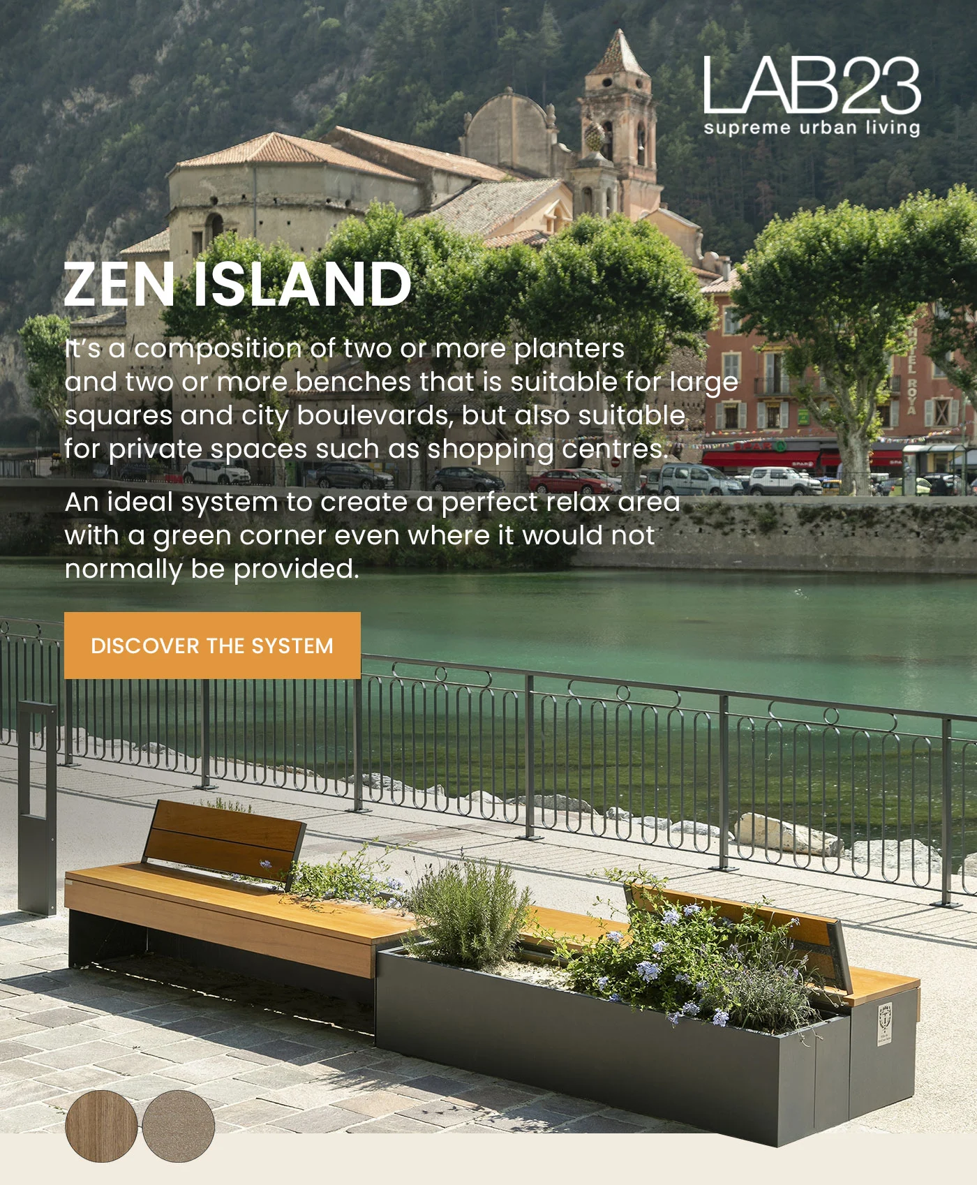 Archiproducts: Zen Island Lab23: a composition of planters and benches ...