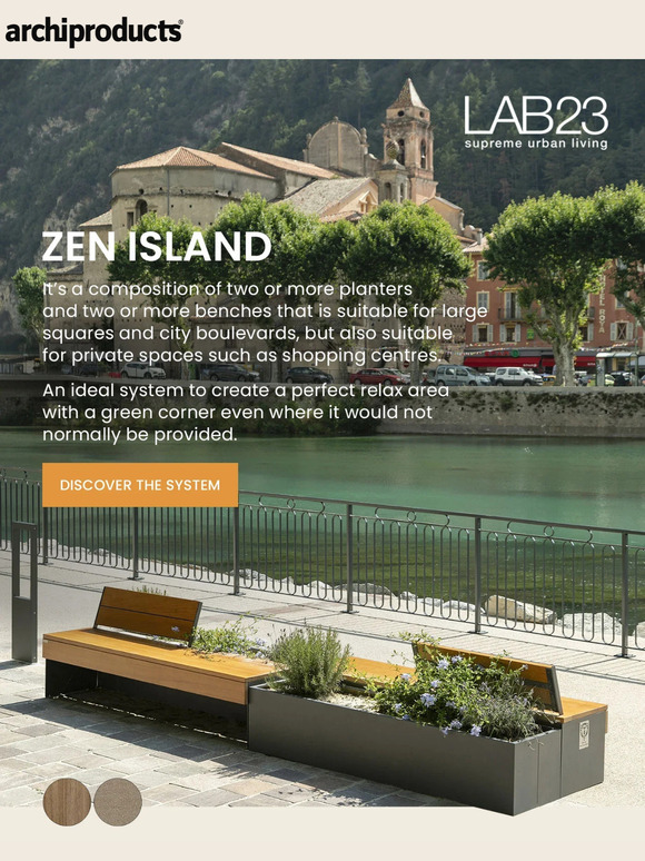 Archiproducts: Zen Island Lab23: a composition of planters and benches ...