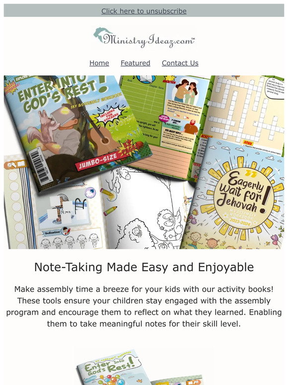 Ministry Ideaz: Fun Assembly Workbooks for Kids | Milled
