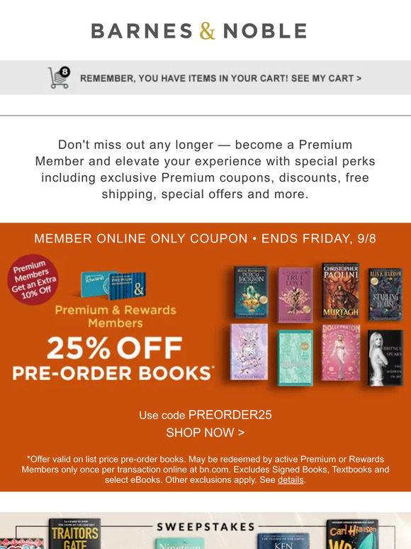 Barnes & Noble: Ready to win? Enter these sweepstakes | Milled