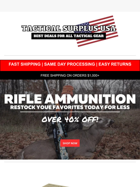 Tactical Surplus USA: 🦌 Save BIG On Rifle Ammunition 🦌 | Milled