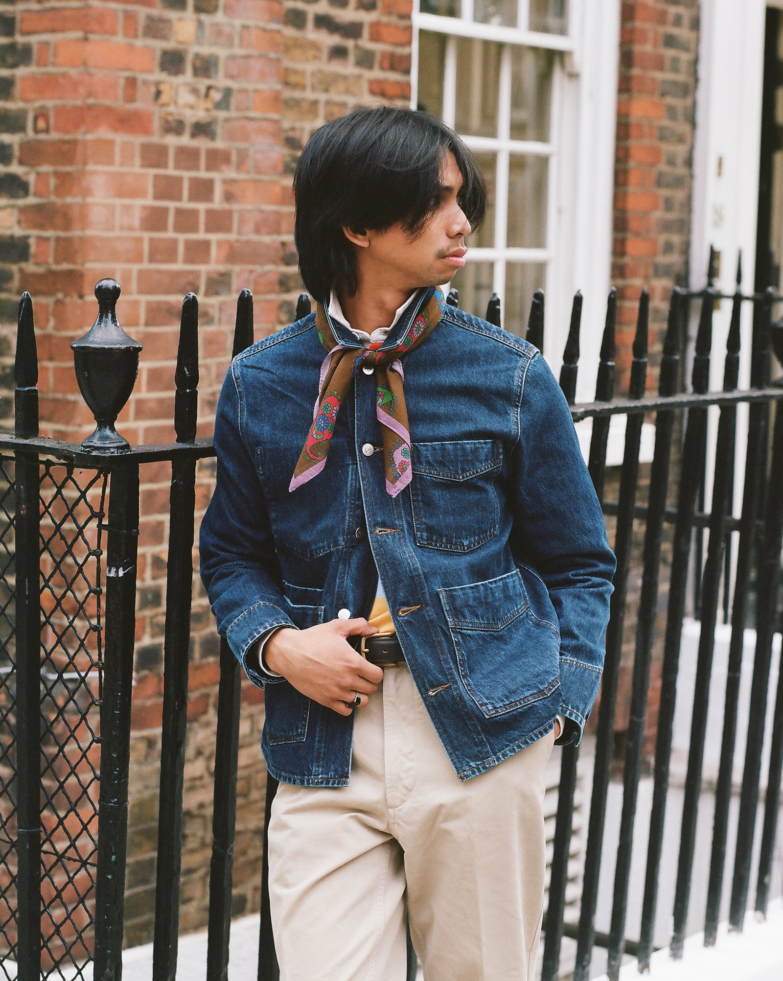 Drake's: Stone Wash Denim Work Jacket | Milled