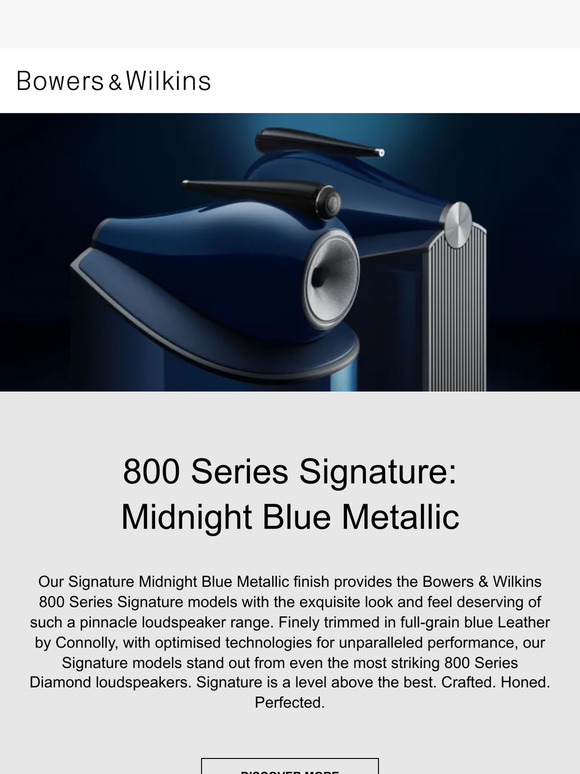 Bowers & Wilkins: 800 Series Signature: Midnight Blue Metallic | Milled