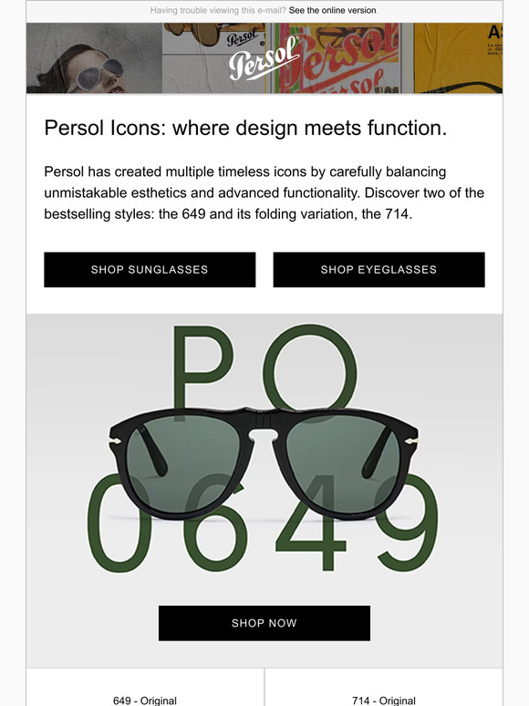 Persol: Persol Icons: where design meets function | Milled