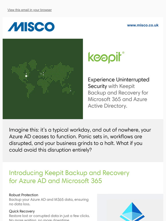 Misco: Secure Your Data with Keepit Backup & Recovery | Milled