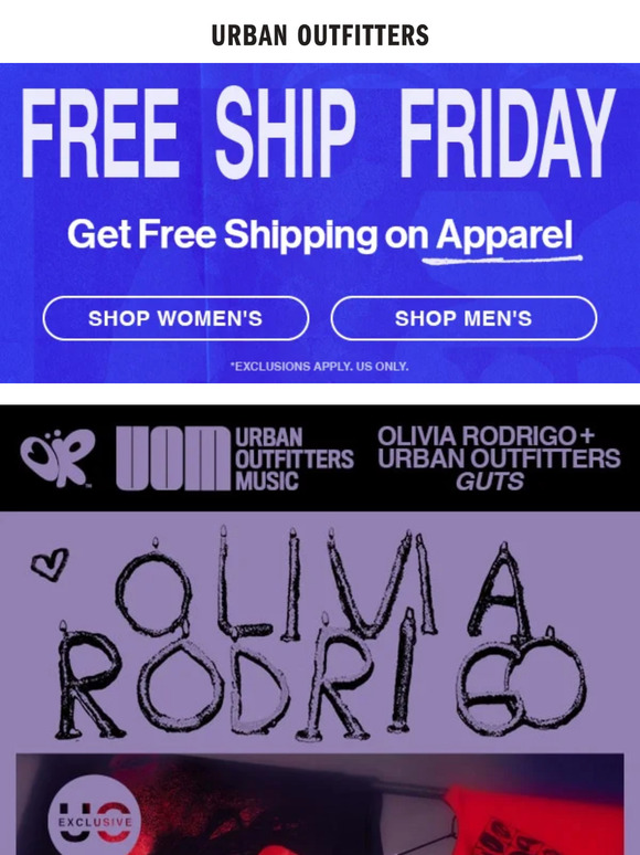 Urban Outfitters: EXCLUSIVE Olivia Rodrigo merch 💘💘 → | Milled