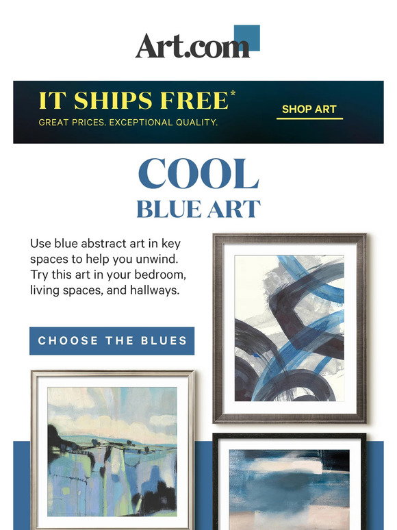 Art.com: Use blue abstract art to help you relax | Milled