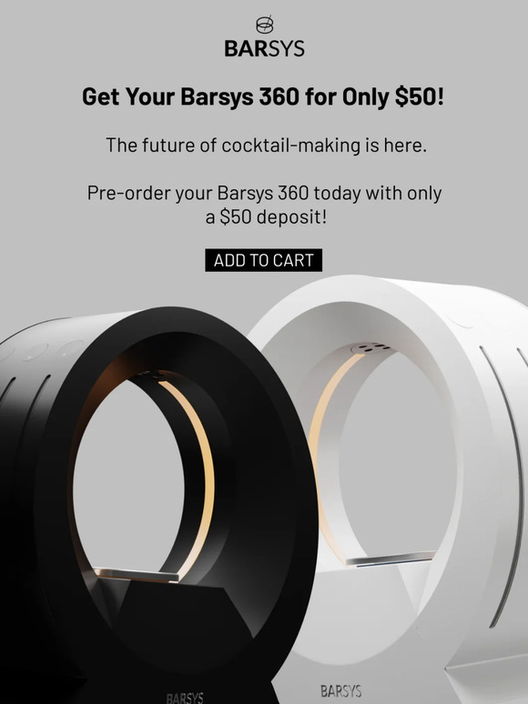 Barsys: Get Your Barsys 360 For Only $50! | Milled