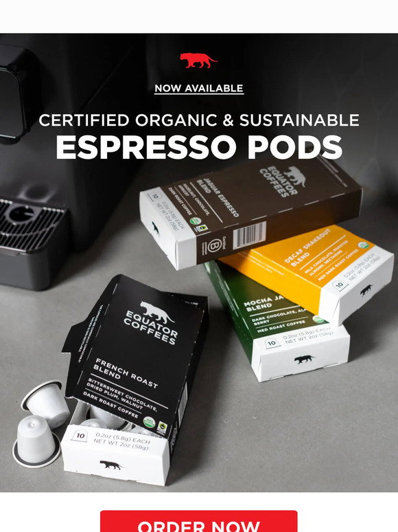 Equator Coffees: Equator Espresso Pods are Here 🌱 | Milled