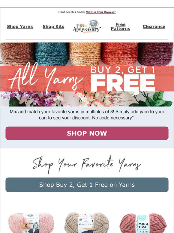 Lion Brand Yarn: Get 1 Free 👉 | Milled
