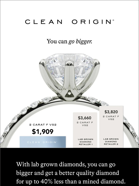 Clean Origin: Get a bigger diamond | Milled