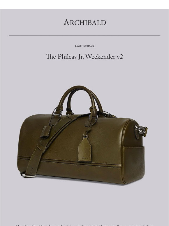 Archibald London: The Phileas Jr Weekender | Milled