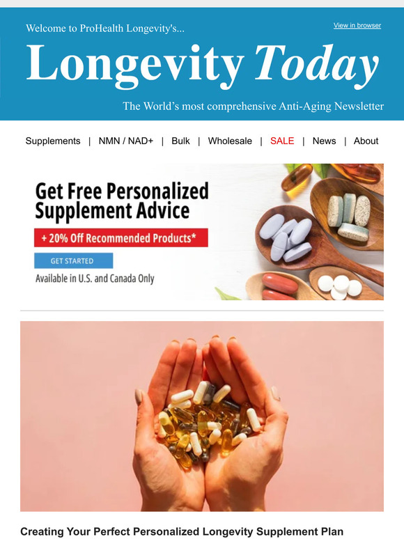 ProHealth: Create Your Perfect Personalized Longevity Supplement Plan ...