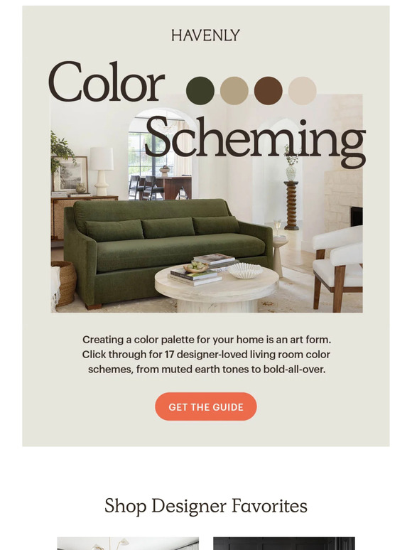 Havenly: Living room color palettes, explained. | Milled