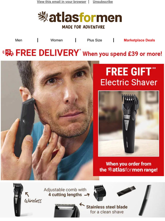Atlas For Men: Free Electric Shaver with your order 🎁 | Milled