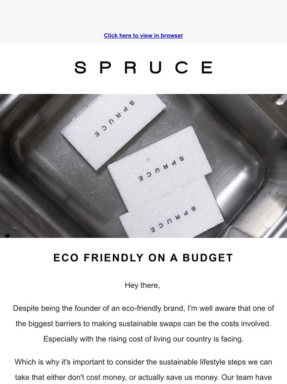 Spruce: Eco-friendly on a budget 🍃 | Milled