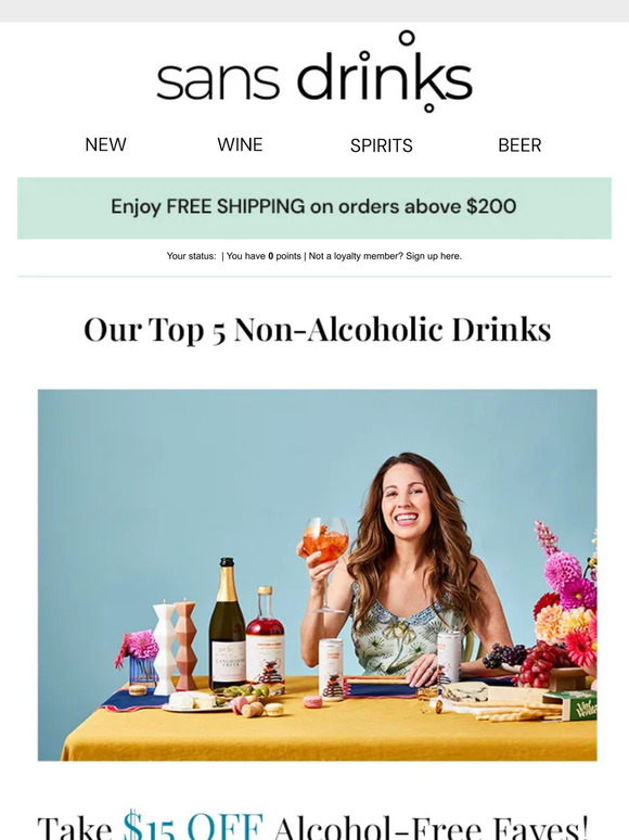 sansdrinks: $15 Off Our Top 5 Non-Alcoholic Picks Just For You | Milled