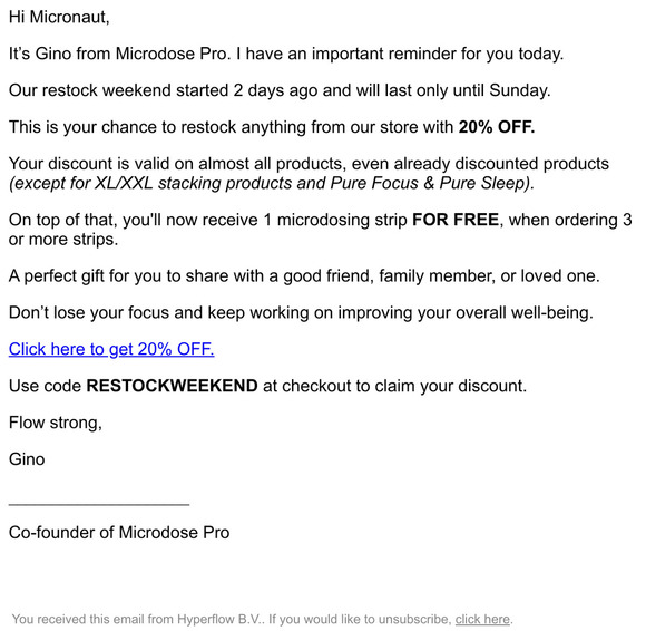 Microdose: Missing out on Restock Weekend? | Milled