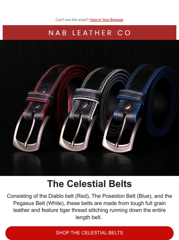 NAB Leather: Belt of the Month - The Celestial Belts | Milled