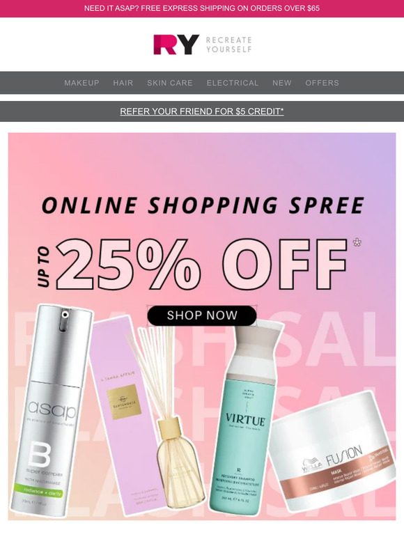 RY - Recreate Yourself: Up to 25% Off + FREEBIE Worth $26🛍️ | Milled