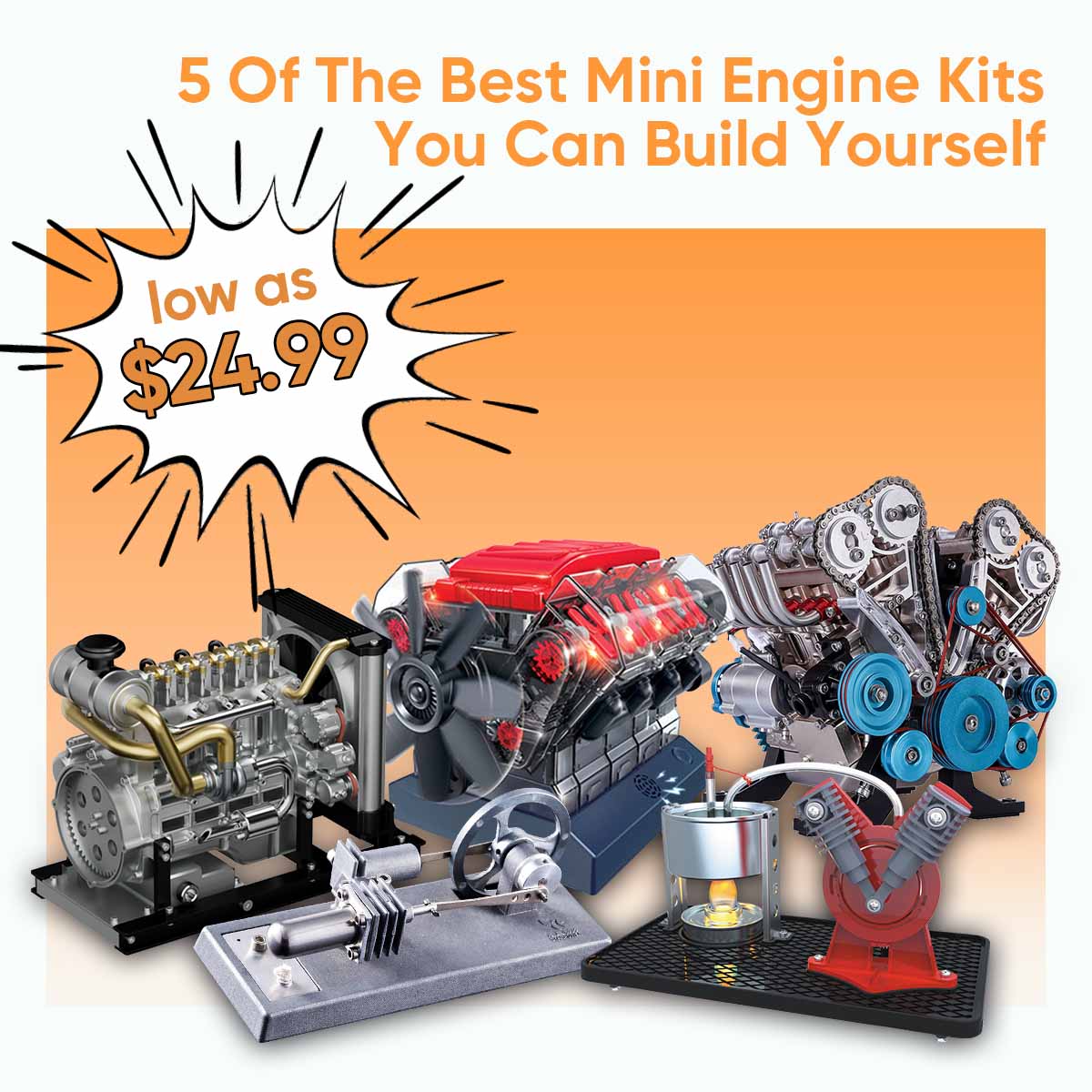 Enginediy: 5 Of The Best Mini Engine Kits You Can Build Yourself | Milled