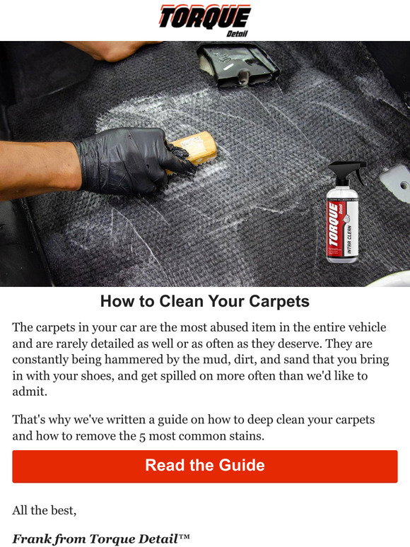 Torque Detail: How To Deep Clean Your Carpets & Remove Stains | Milled