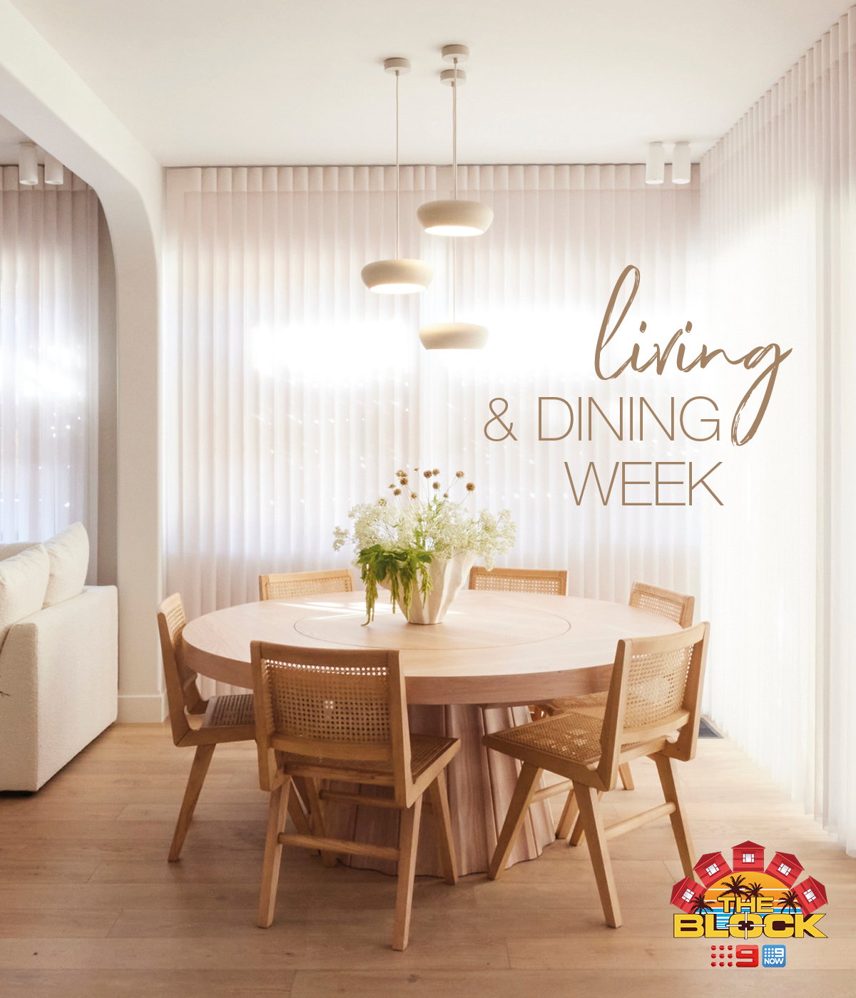 Beacon Lighting: The Block: Living And Dining Spaces | Milled