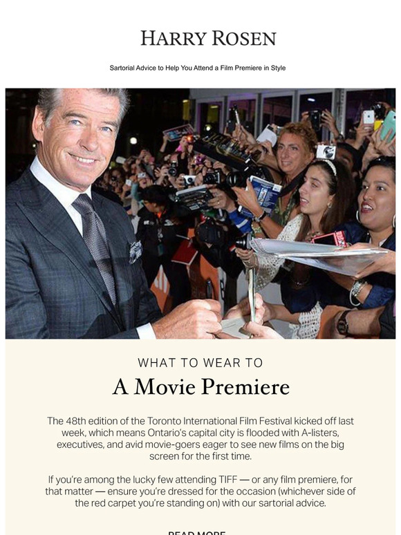 Harry Rosen: TIFF Tickets? Here's What to Wear | Milled