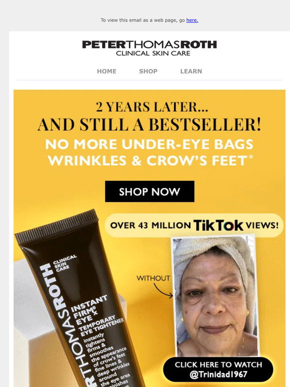 Peter Thomas Roth: 2 Years Later, Instant FIRMx® Is Still A Bestseller ...