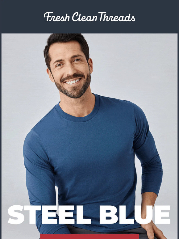 Fresh Clean Tees: Steel Blue is so hot right now 👕 | Milled