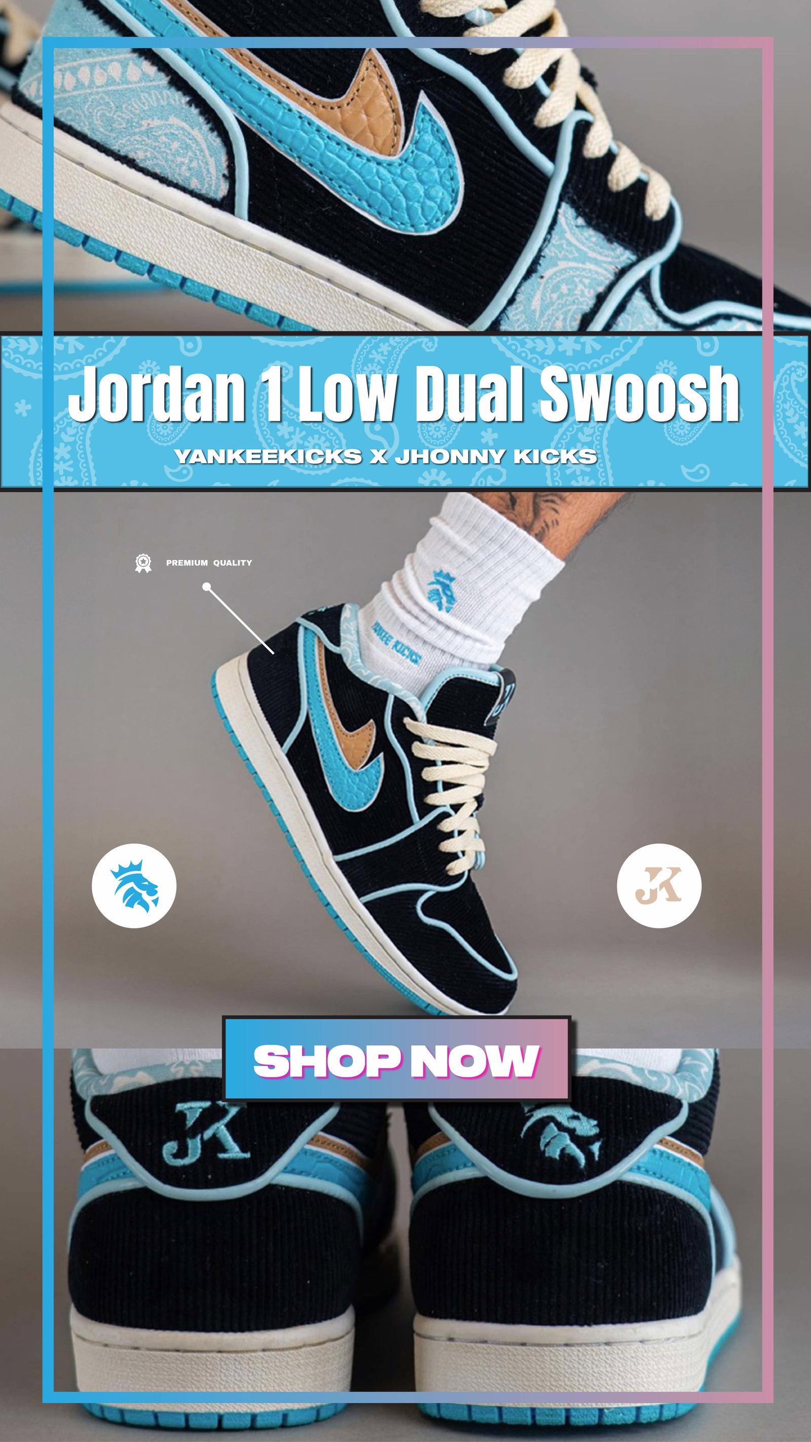 Yankee Kicks: Just Dropped: Air Jordan 1 Low Dual Swoosh | Milled
